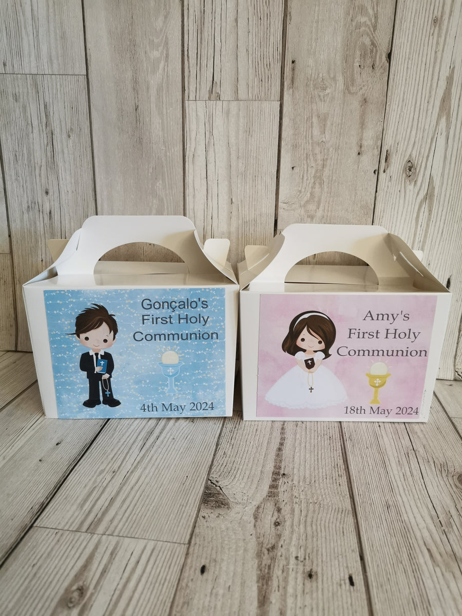 Personalised 1st / First Holy Communion Party Favour box – VIP Gifts