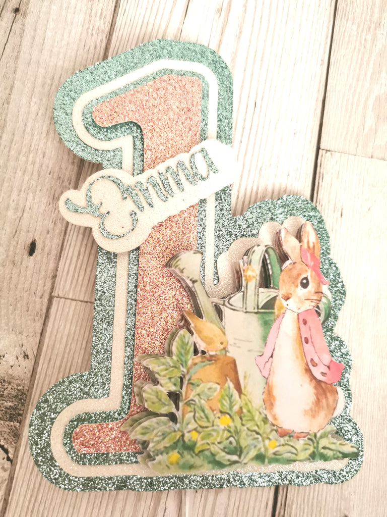 Personalised 3d Pink Peter Rabbit Cake Topper – VIP Gifts