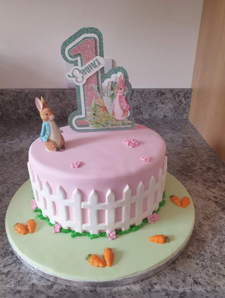 Personalised 3d Pink Peter Rabbit Cake Topper – VIP Gifts